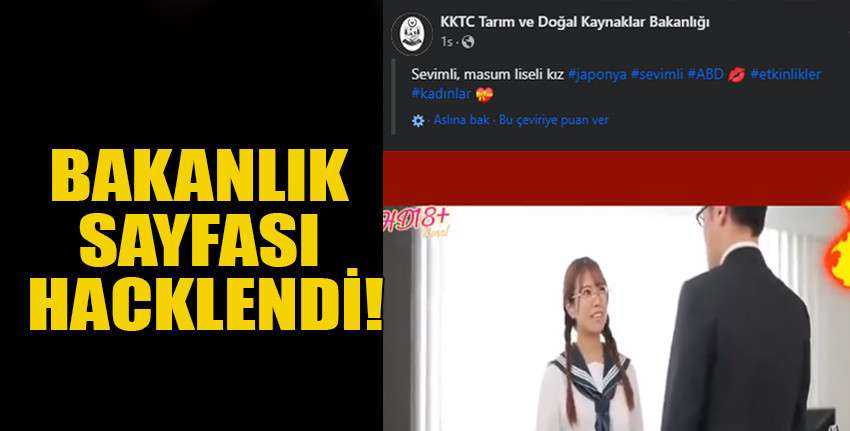 Tarım ve Doğal Kaynaklar Bakanlığı'nın Facebook sayfası hacklendi Tarım ve Doğal Kaynaklar Bakanlığı'nın Facebook sayfası hacklendi